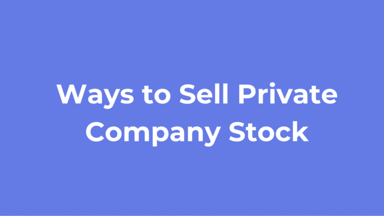 How to Sell Private Company Stock and Employee Stock Options ...